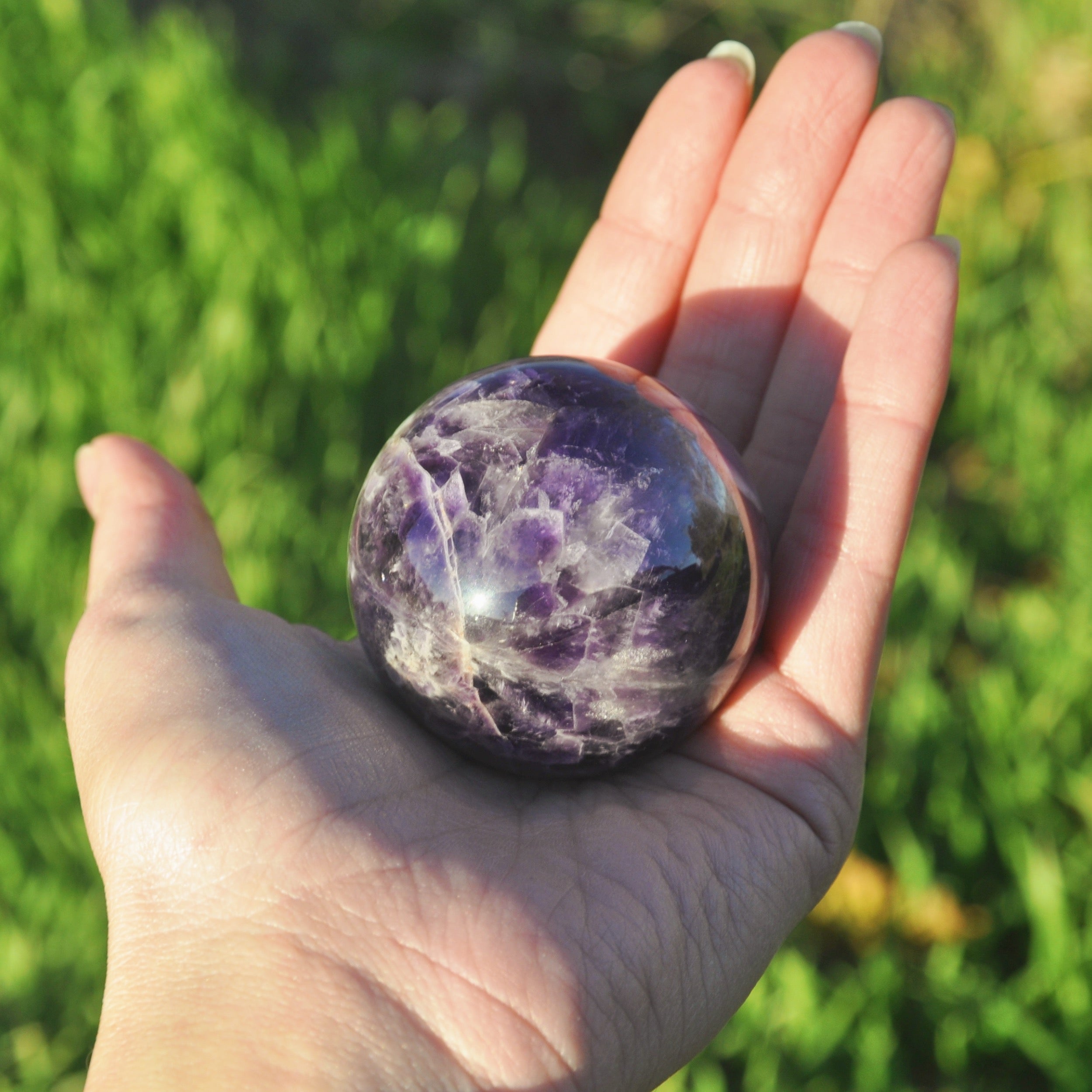 Amethyst Sphere | Otter Spirit | Natural Gemstones