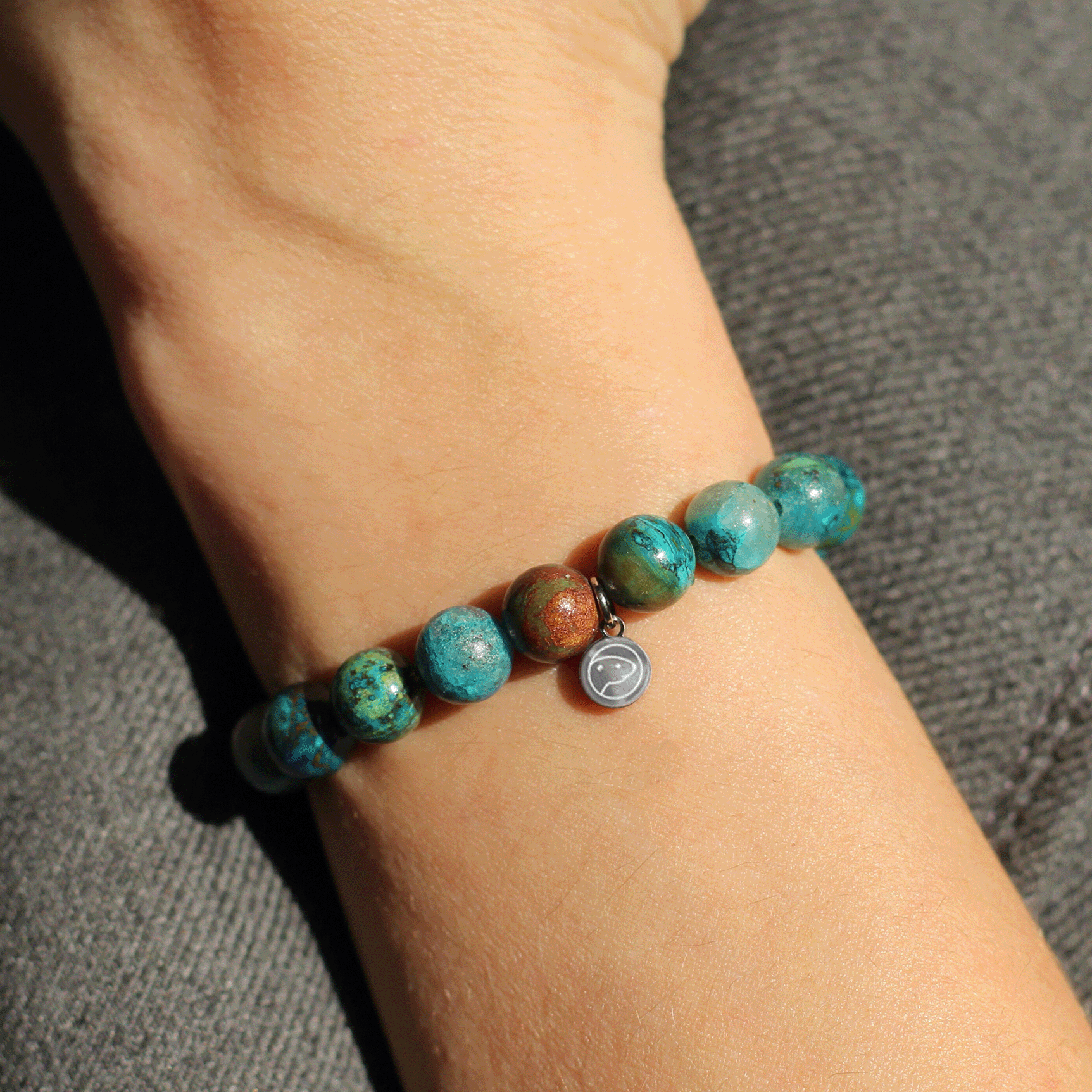 Phoenix Turquoise (Genuine, 8mm) | Otter Spirit | Natural Gemstones