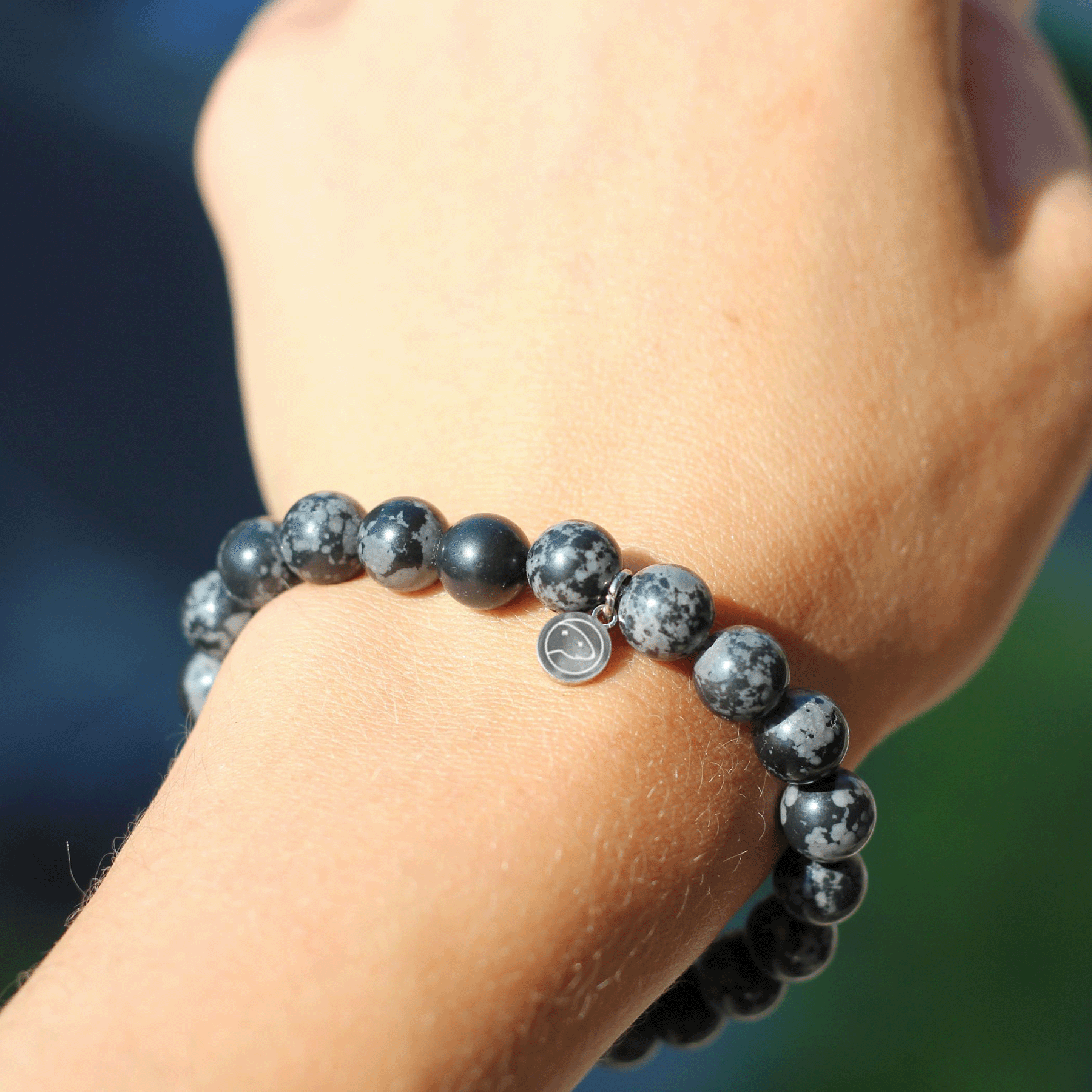 Snowflake Obsidian Bracelet (Grade AAA, 8mm) | Otter Spirit | Natural ...