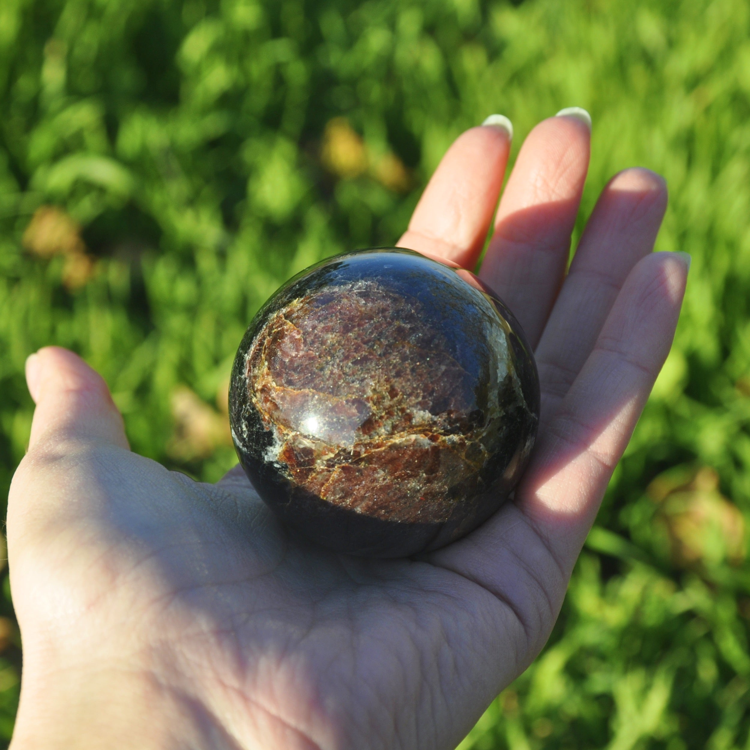 Garnet Sphere | Otter Spirit | Natural Gemstones