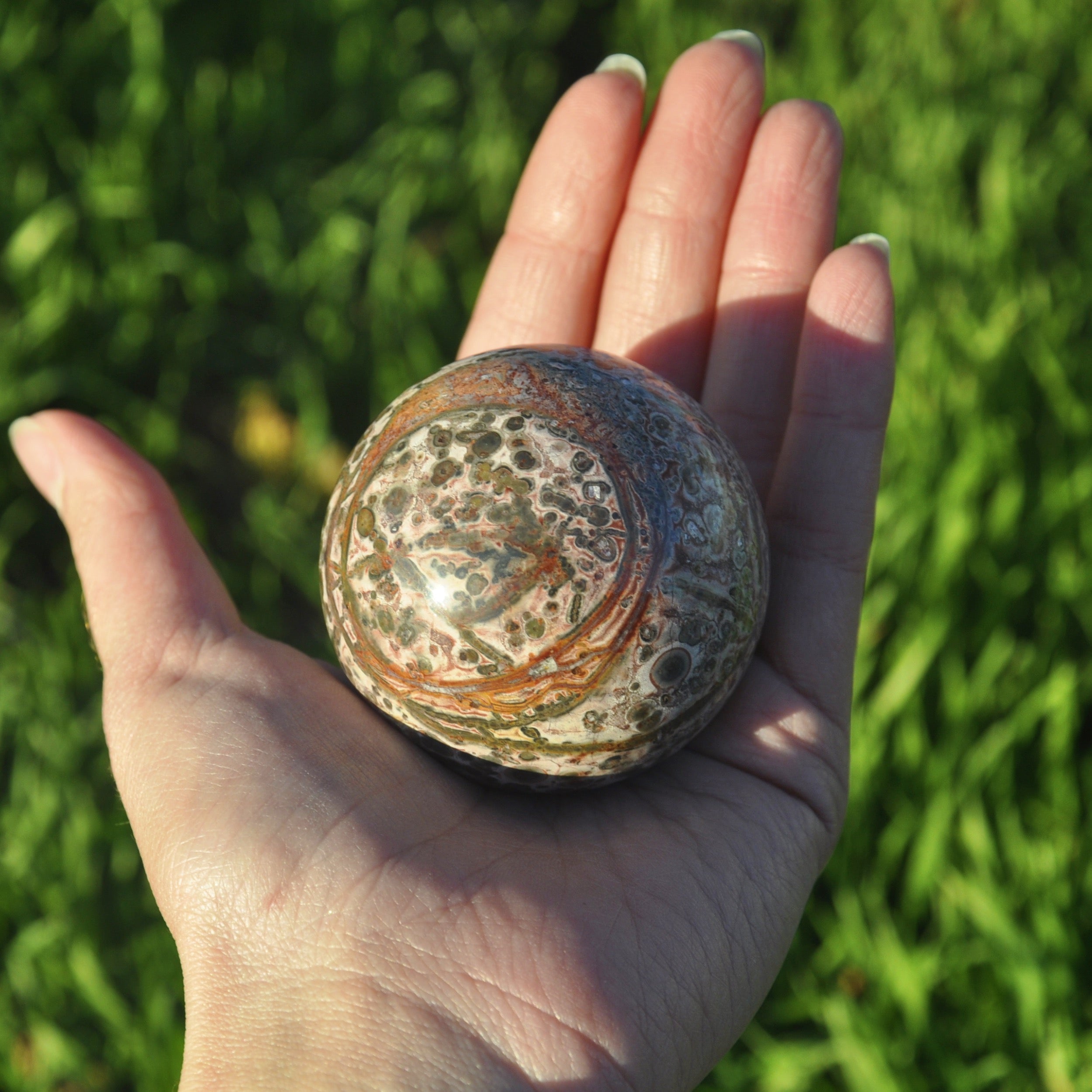 Leopard Skin Sphere | Otter Spirit | Natural Gemstones