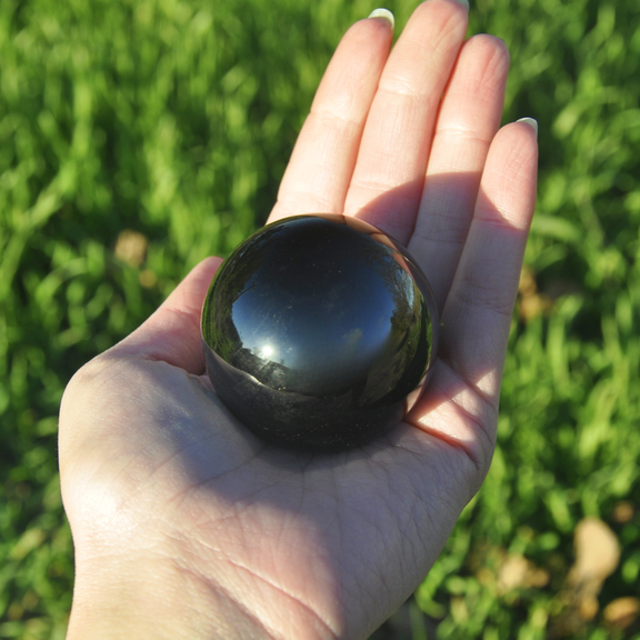 Obsidian Sphere | Otter Spirit | Natural Gemstones