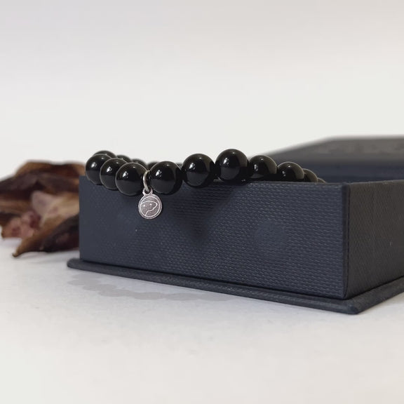 Obsidian Bracelet (Grade AAA, 8mm) | Otter Spirit | Natural Gemstones