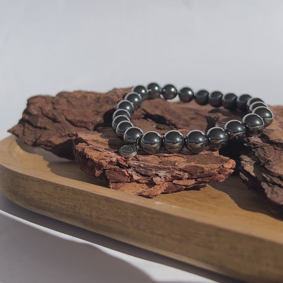 Hematite Bracelet (Grade AAA, 4mm) | Otter Spirit | Natural Gemstones