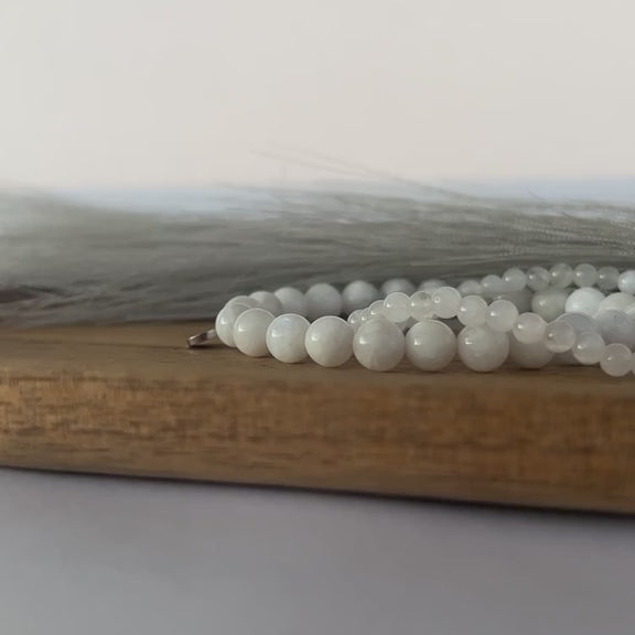 Moonstone Bracelet (Grade AAA, 8mm) | Otter Spirit | Natural Gemstones