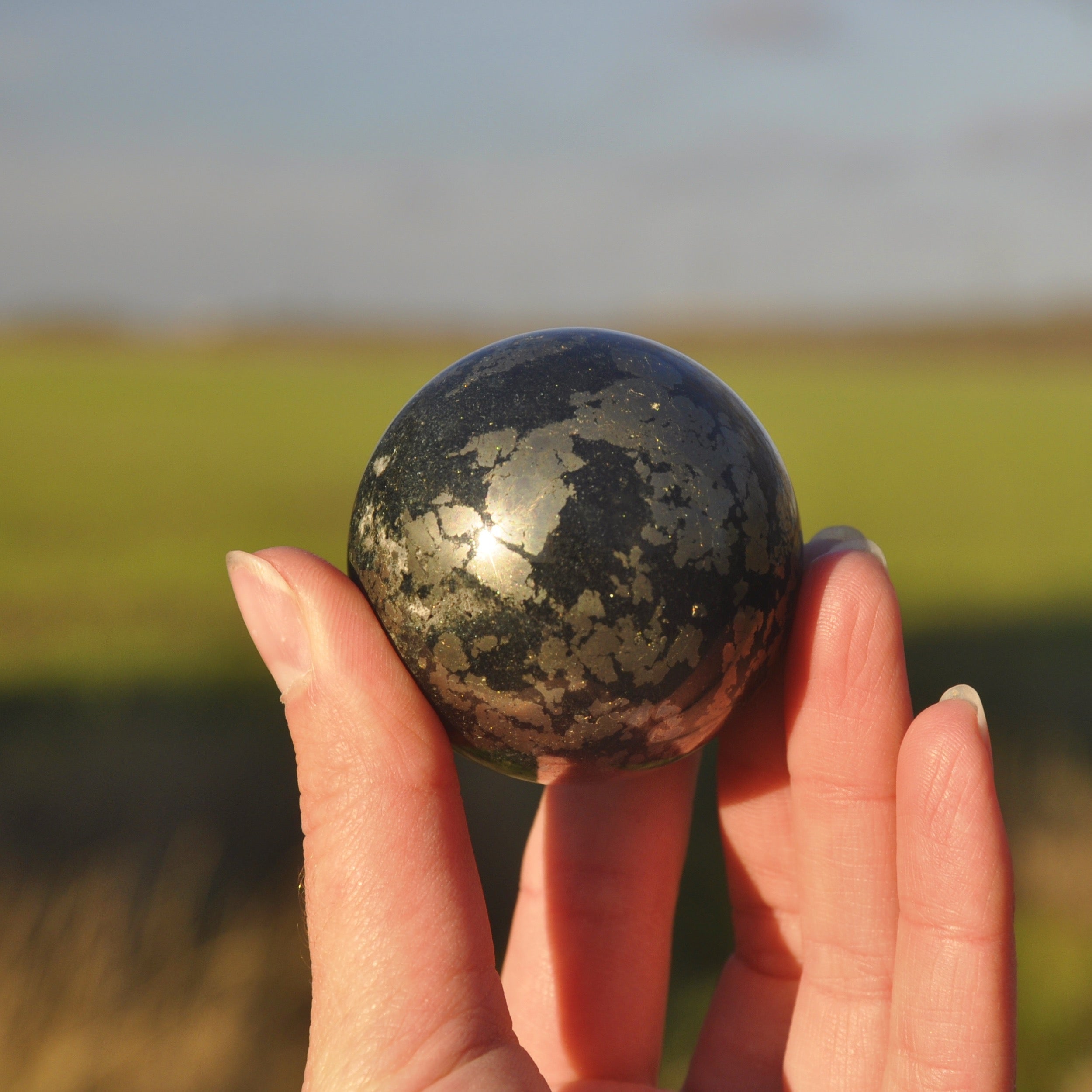 Pyrite Sphere | Otter Spirit | Natural Gemstones